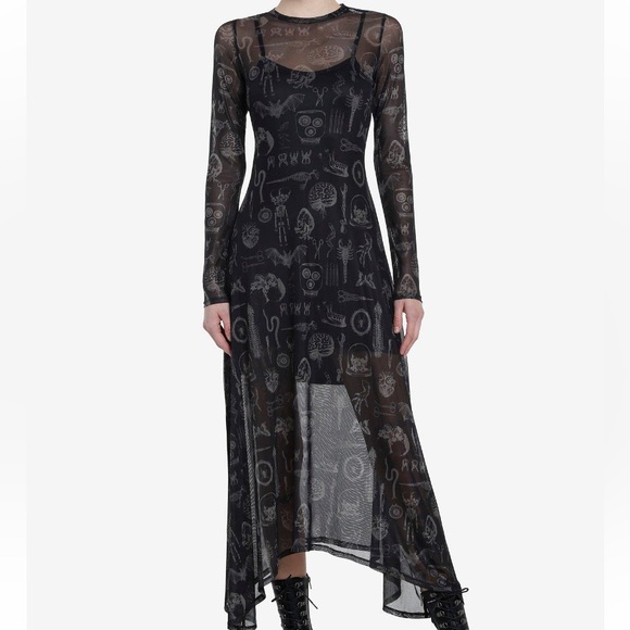 Hot Topic | Dresses | Cosmic Aura Taxidermy Mesh Maxi Dress Hot Topic ...